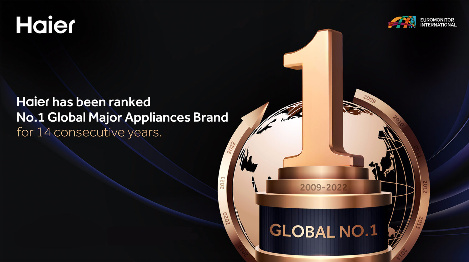Haier ranked No.1 Global Major Appliances Brand for 14th consecutive ...